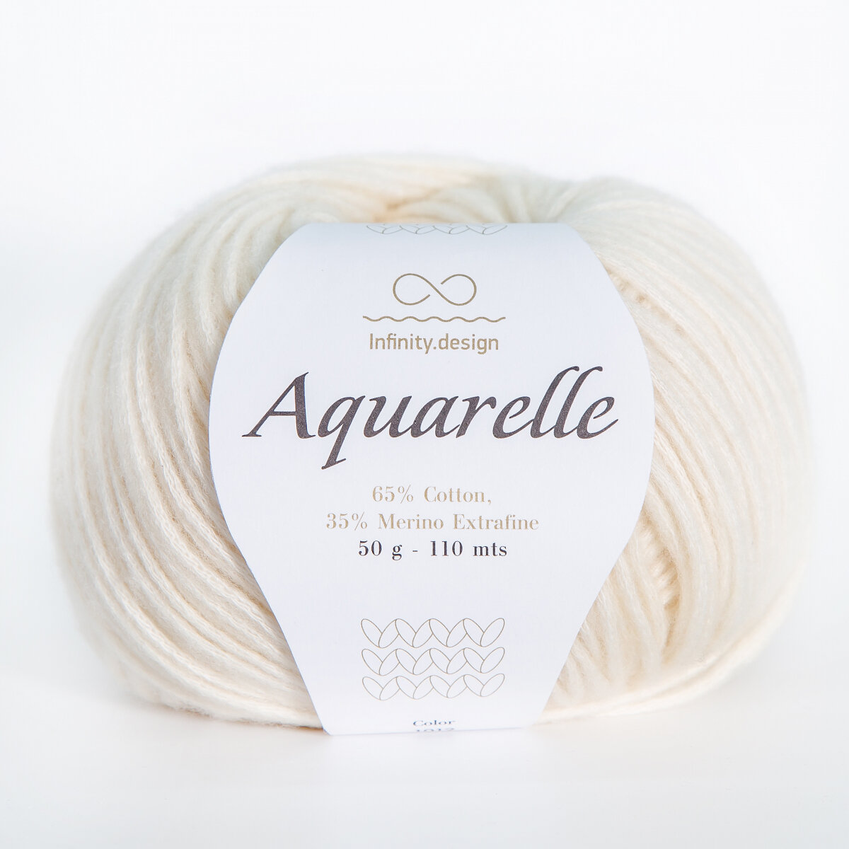 Пряжа для вязания Infinity Design Aquarelle (1012 Nature) 1 моток 50 г/110 м