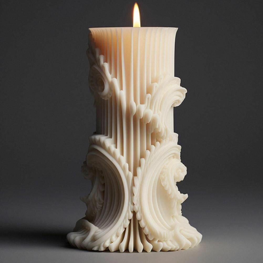 Цилиндрическая силиконовая форма для ароматических свечей.