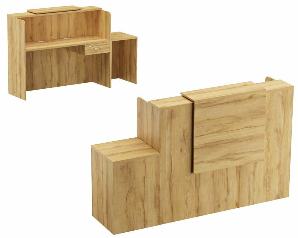 Ресепшен соло №2А правосторонний, Дуб Золотистый