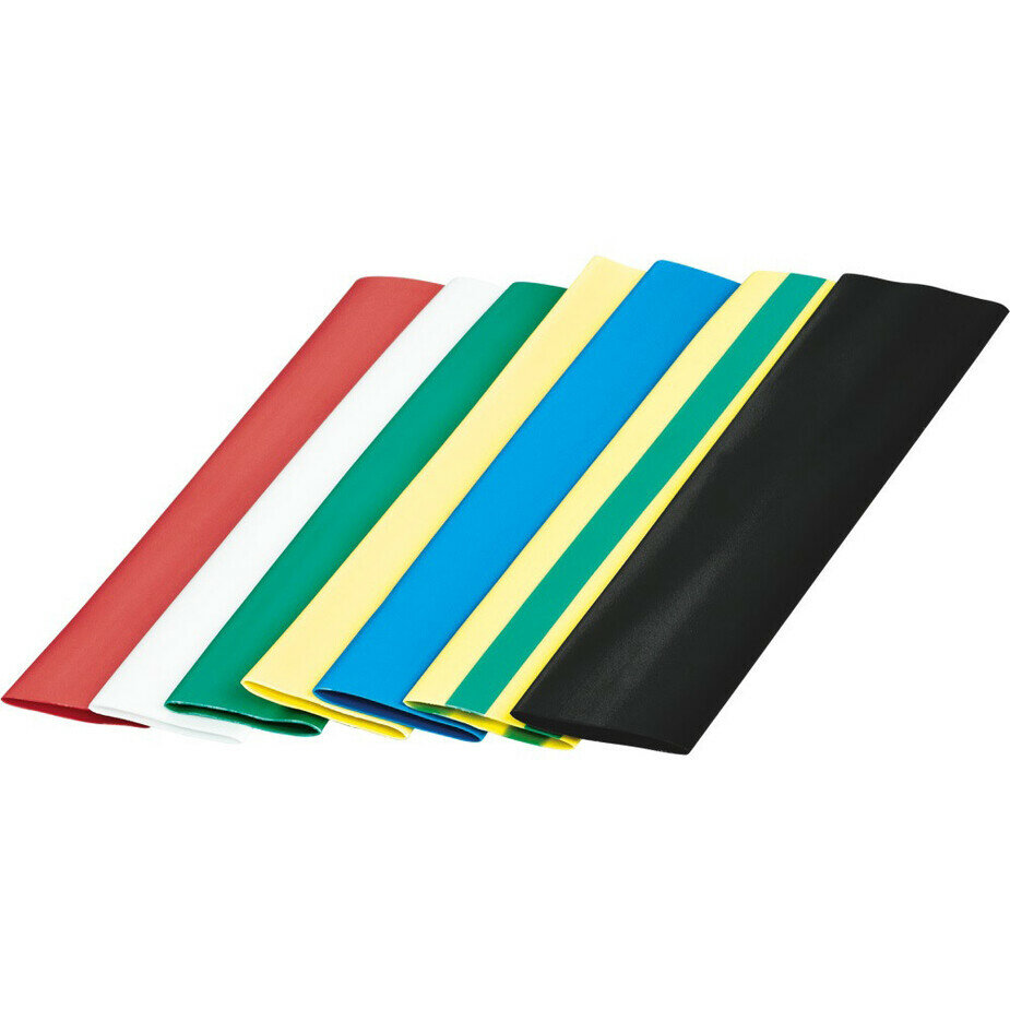 Трубка термоусадочная ТУТ 14/7 мм 100 мм 7 цветов (21 шт.)