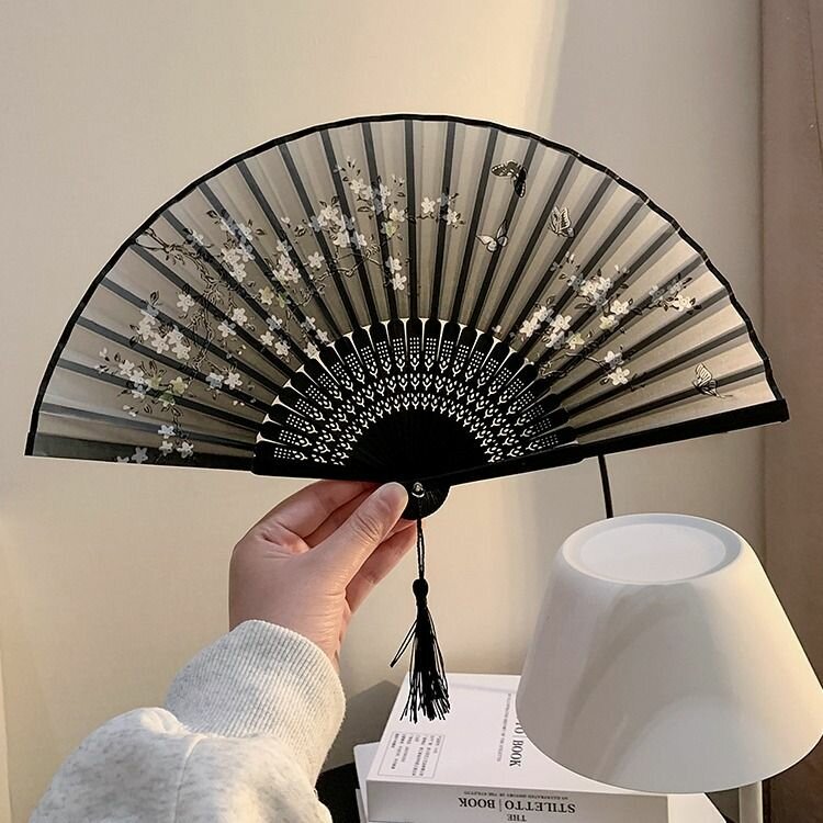 Складной веер в китайском стиле для танцев, детей и студентов классический складной веер с чехлом