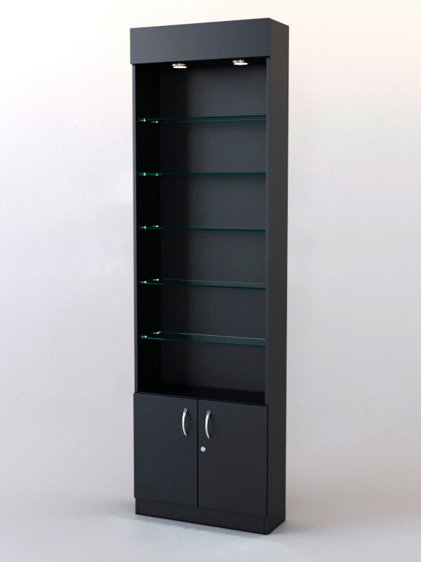 Стеллаж "шалость" №1-1-600 (задняя стенка ДВП), Черный. Производитель товара - компания Westcom.