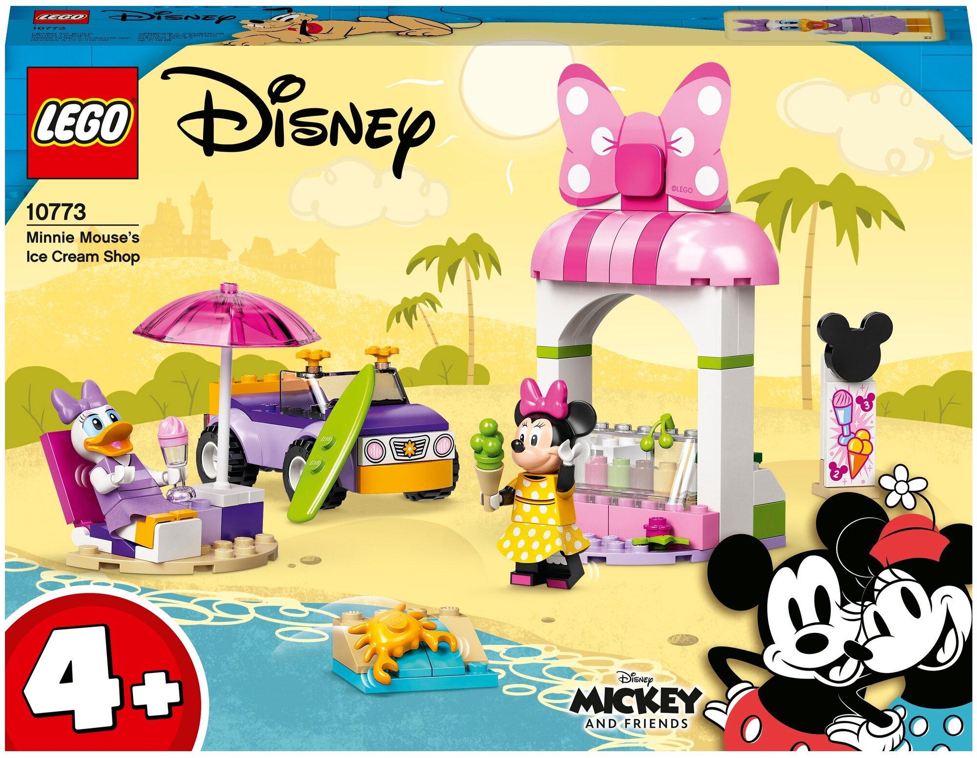 Конструктор LEGO Mickey & Friends 10773 Магазин мороженого Минни, 100 дет.