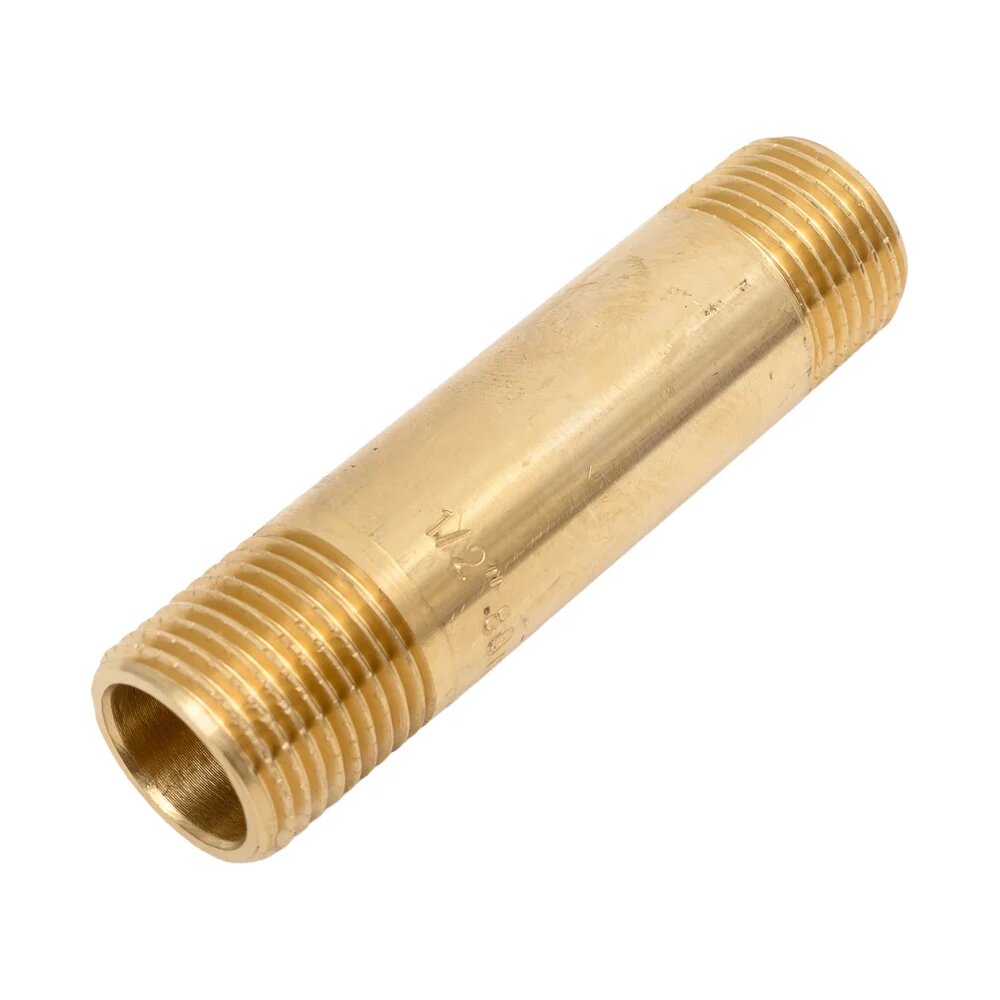 Millennium Удлинительный бочонок латунный, никелированный L=80мм, 1/2" x 1/2" наружная/наружная резьба LBUM1280