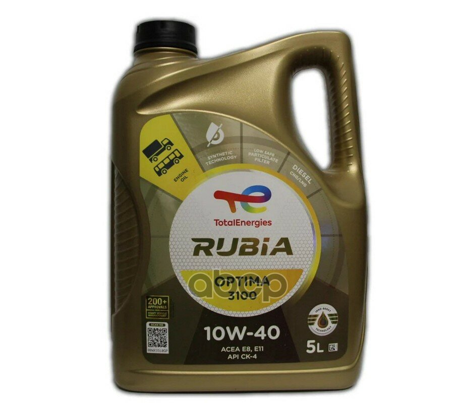 Масло моторное TOTAL RUBIA OPTIMA 3100 10W40 п/синт.5л TR TotalEnergies арт. 228919