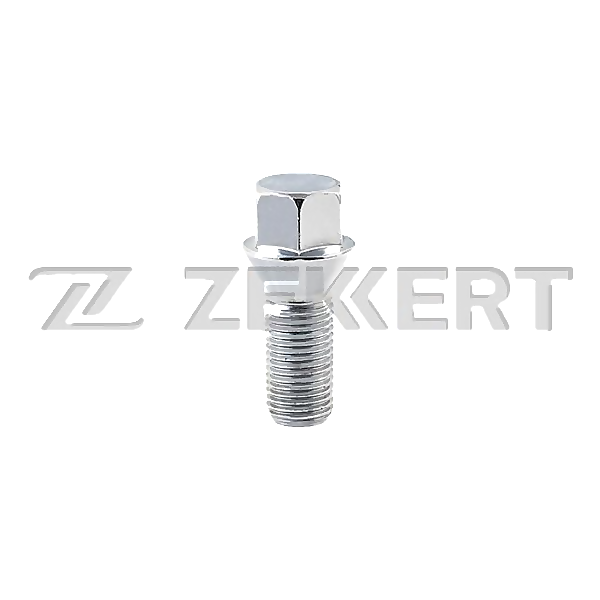 ZEKKERT be-4031 болт колесный конус m14 x 1 5 длина резьбы 27 ключ 17 хром