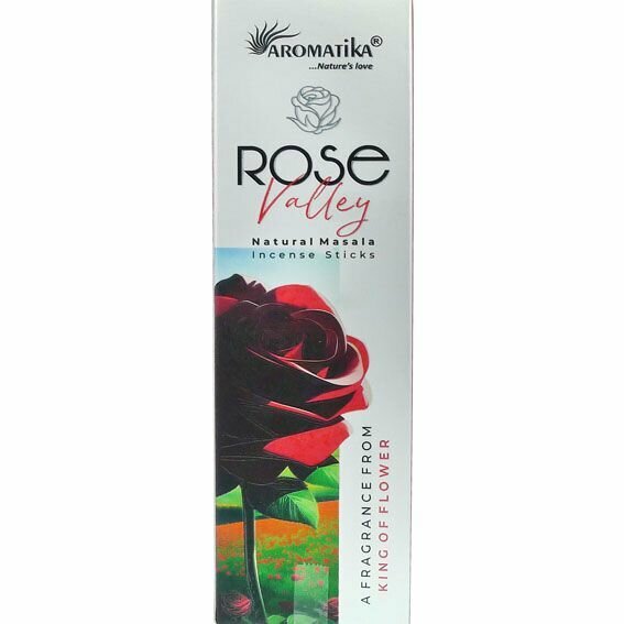 ROSE VALLEY Natural Masala Incense Sticks, Aromatika (долина РОЗ натуральные масала благовония палочки, Ароматика), 50 г.