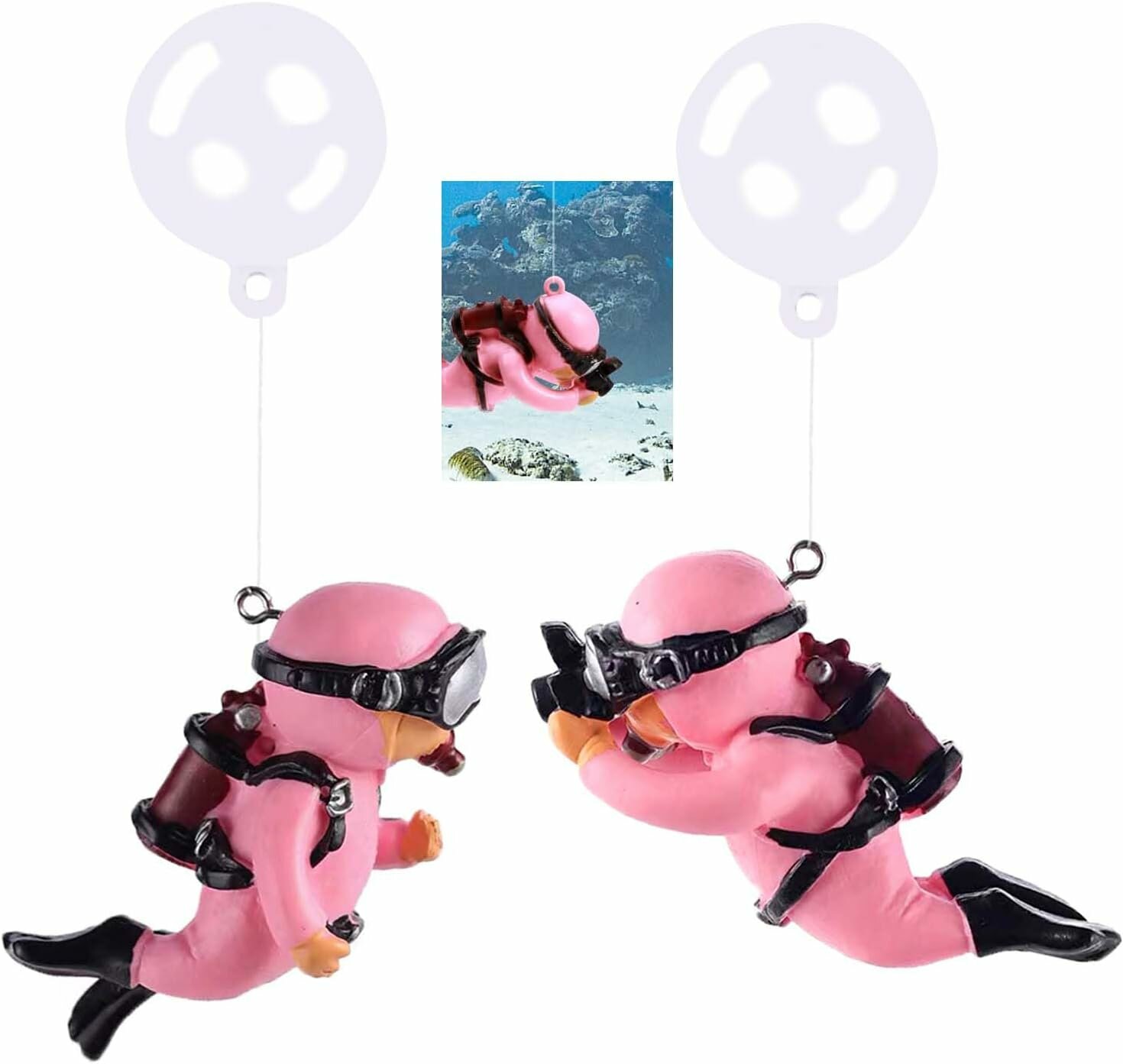 Украшения для акваскейпа в виде аквариума (2 штуки)