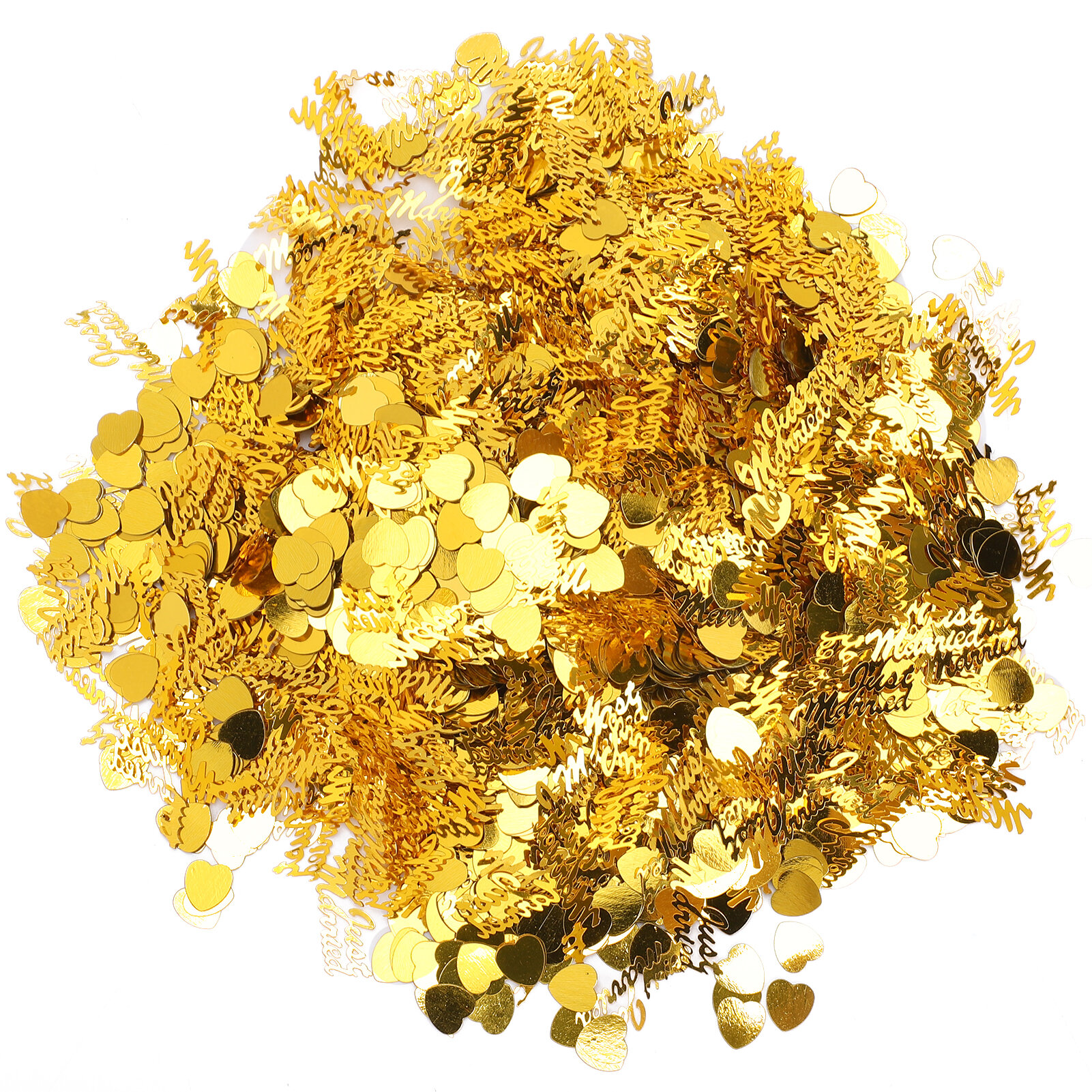 Молодожены, конфетти, свадебное украшение на день Святого Валентина, разбросанные блестки, 100 г, золото