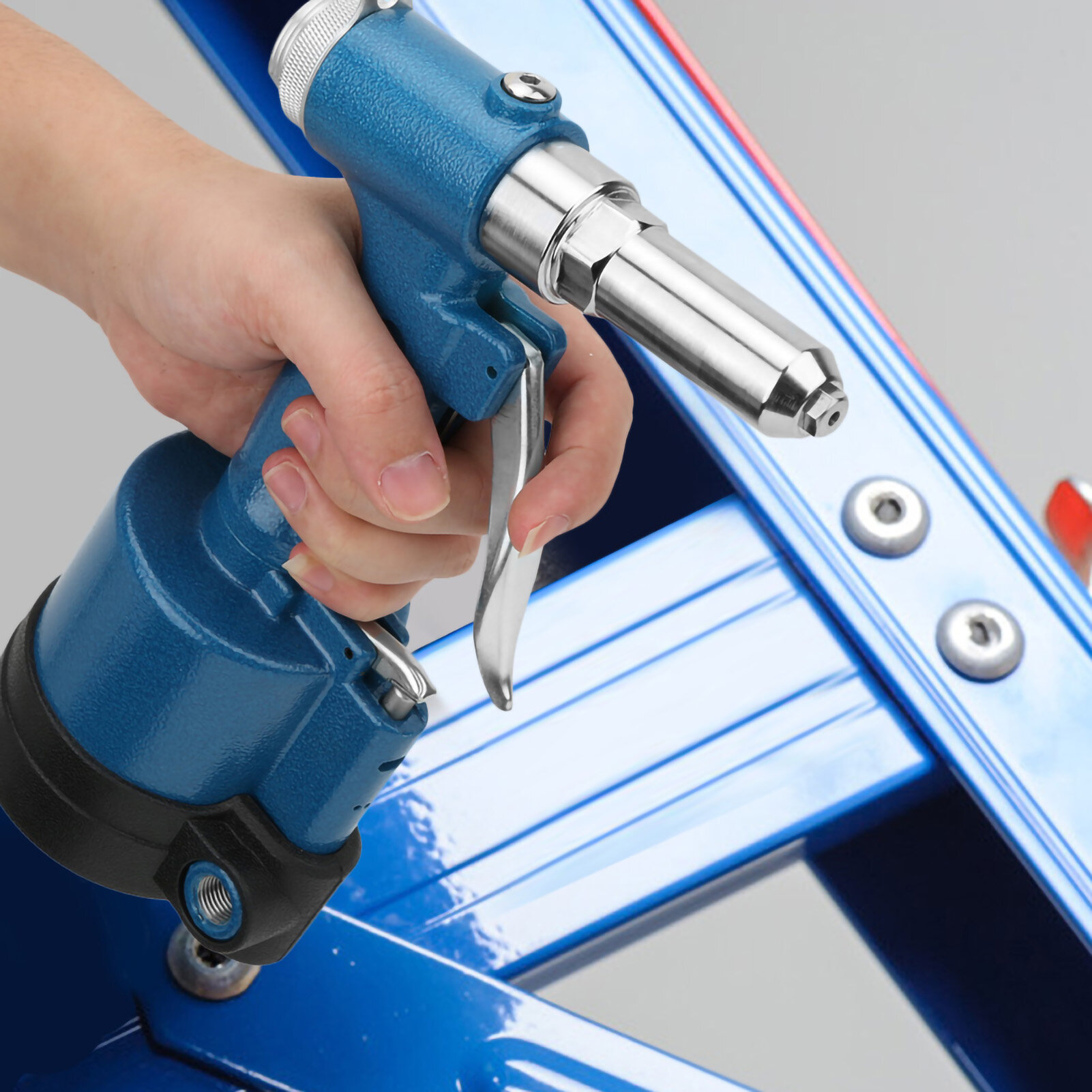 Воздушный заклепочник Пневматический заклепочный пистолет Клепальный инструмент для гвоздей из алюминия/железа/нержавеющей стали