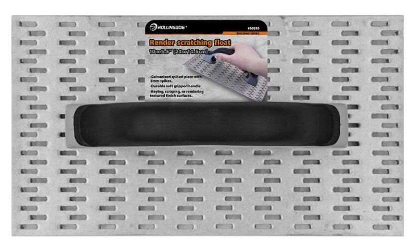 Терка строительная Rollingdog / Роллингдог Professional малярно-штукатурная, из стали, серая, 145×250мм / инструменты для ремонта