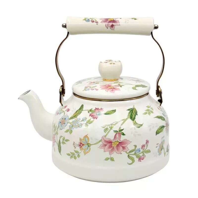 Эмалированный Чайник Ejiry, фарфор, крышка в комплекте, 2.5л
