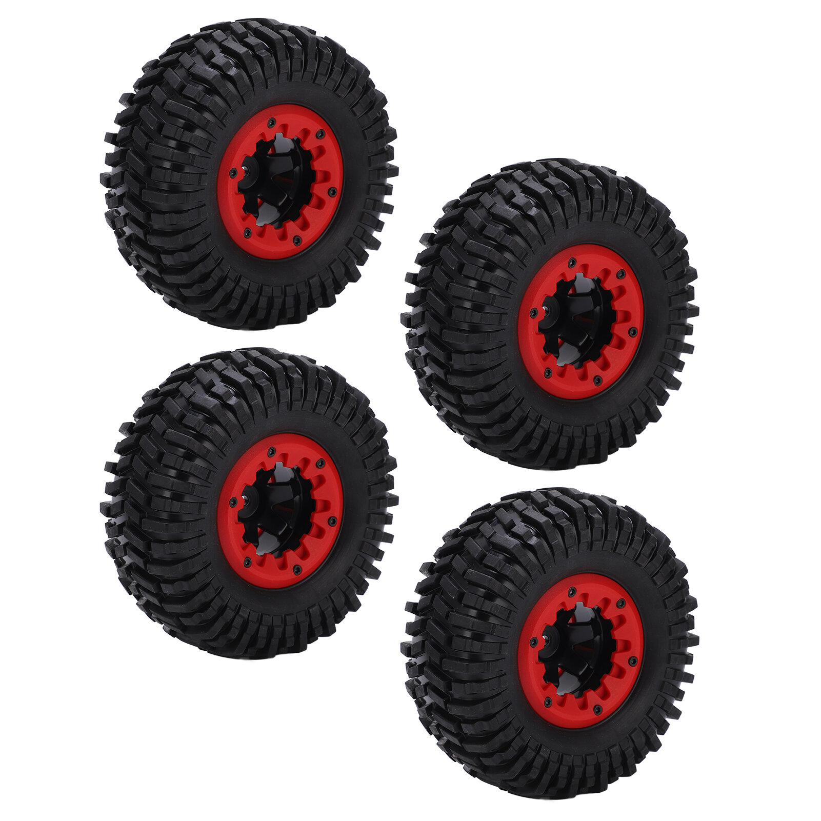 4шт Резиновые шины 1/10 RC Мягкие резиновые шины для гонок RC Off Road On Road Car аксессуары Красные