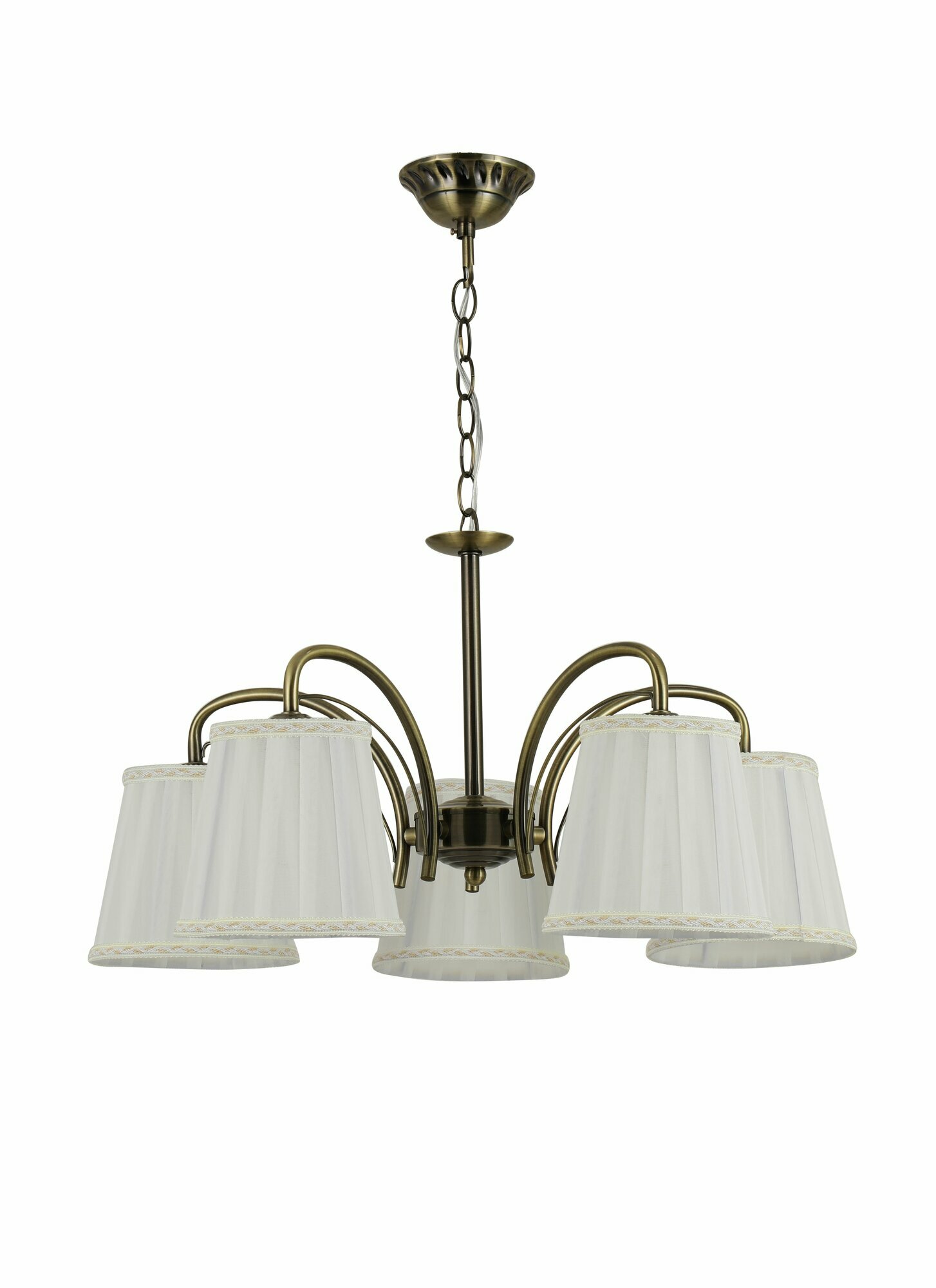 Люстра подвесная A077/5C AB, цвет бронза, 5хЕ27х40 Вт, до 20 кв. м.