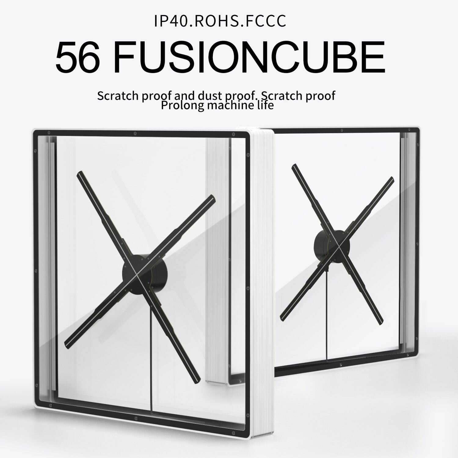 Голографическая рекламная машина, вентилятор со светодиодной подсветкой и 3D-изображением невооруженным глазом