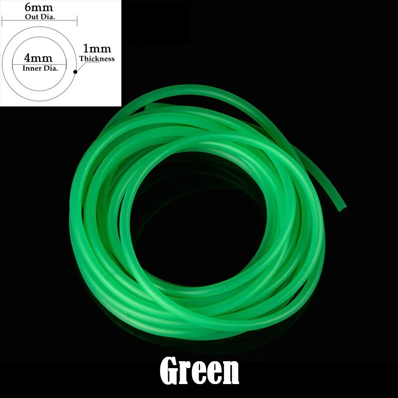 Аквариумный шланг NuoNuoWell 5 м 4x6 мм прозрачный Зеленый, Green