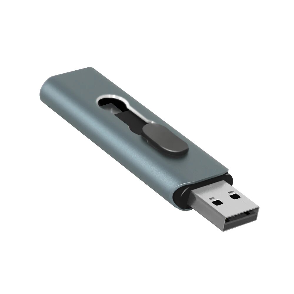USB флешка fivestarsbuy 2 в 1 Type-C и Micro 128 ГБ, Gray USB 2.0