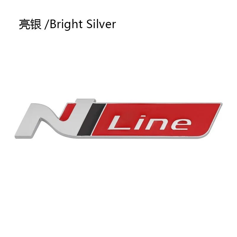 Автомобильная наклейка N Line Nline, эмблема, наклейка для Hyundai I20 I30 Kona Tucson Sonata Elantra Veloster, крыло, передняя решетка, логотип