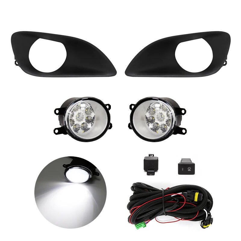 Светодиодные противотуманные фары для Toyota Yaris Vios Belta Hatchback Sedan 2007 2008 9 LED, Sedan