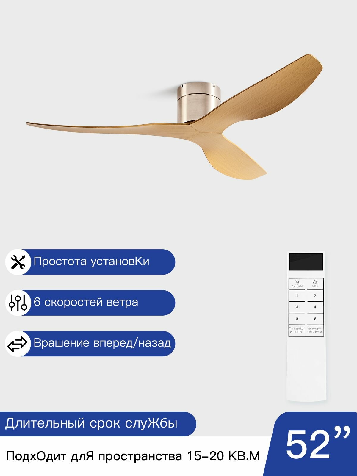 Потолочный вентилятор 52'