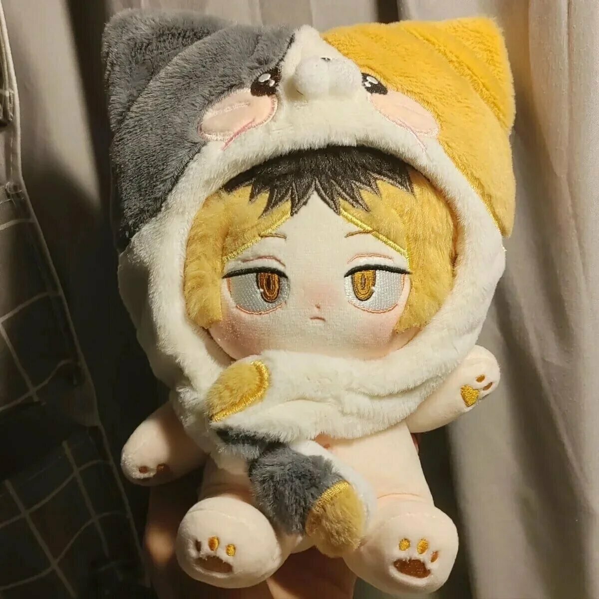 NIJIGEN PLANET 20 см плюшевая кукла Kozume Kenma, white, With Skeleton body, Унисекс