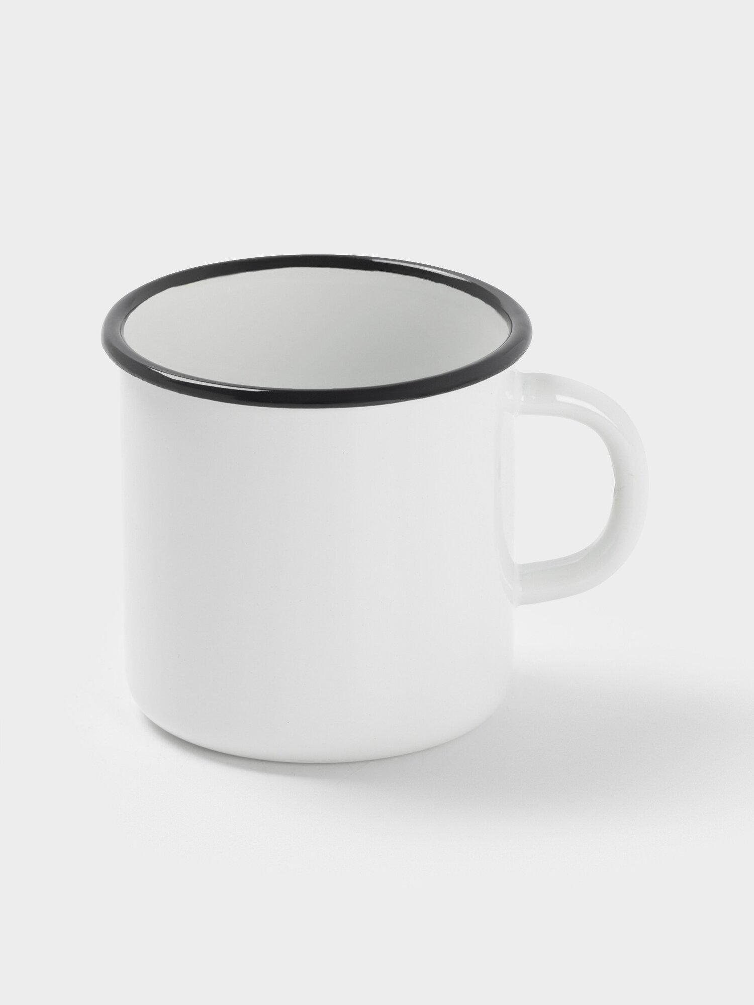 Кружка для горячих напитков эмалированная, 400 мл, цвет белый