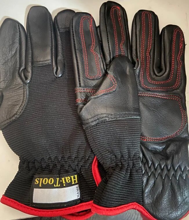 Тактические рабочие перчатки Woluka из воловьей кожи Size M