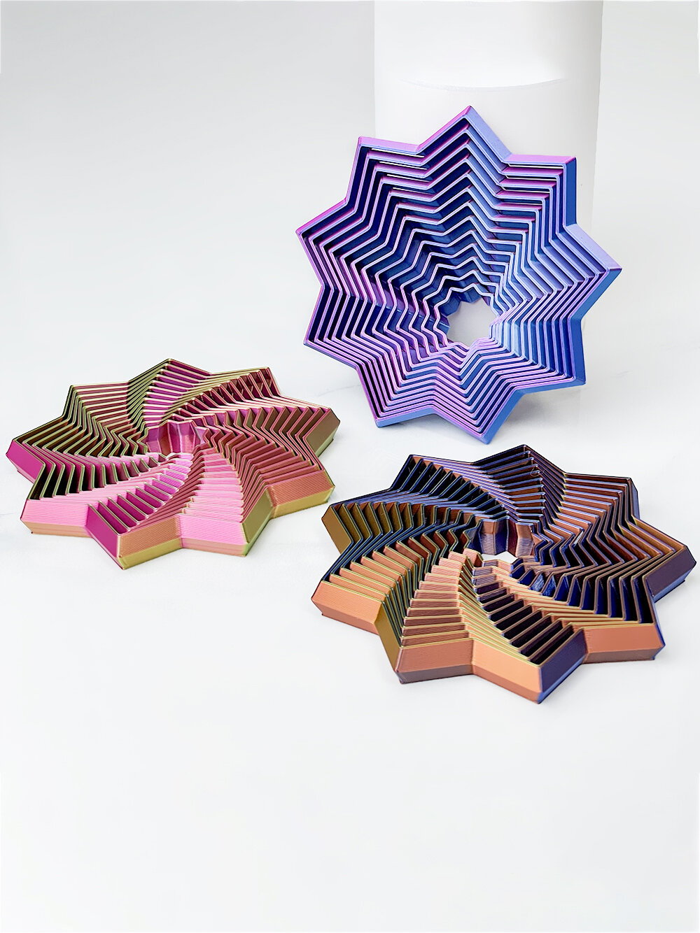 1Снятие стресса, модная игрушка для взрослых и детей, 3D-печатная многоугольная гравитационная спиральная башня