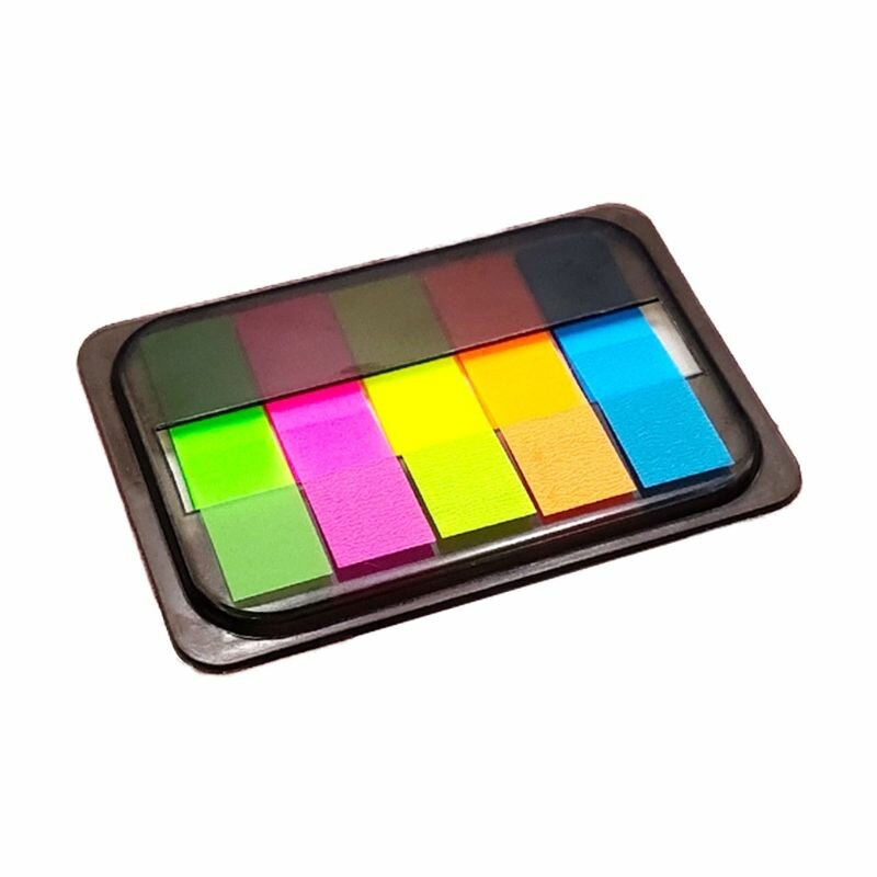 (1 коробка) Упакованная в штучную упаковку отрывная цветная наклейка в виде полоски для заметок post-it