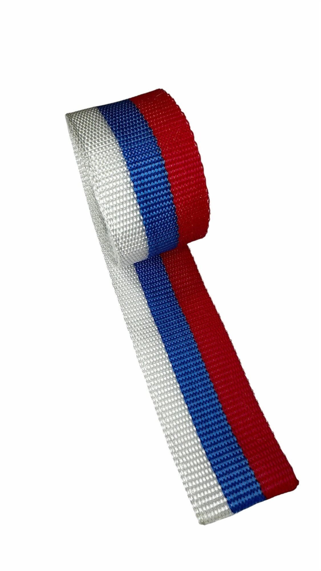 Лента для ремня "Стропа", триколор, синтетика, длина 1.2 м, ширина 4 см