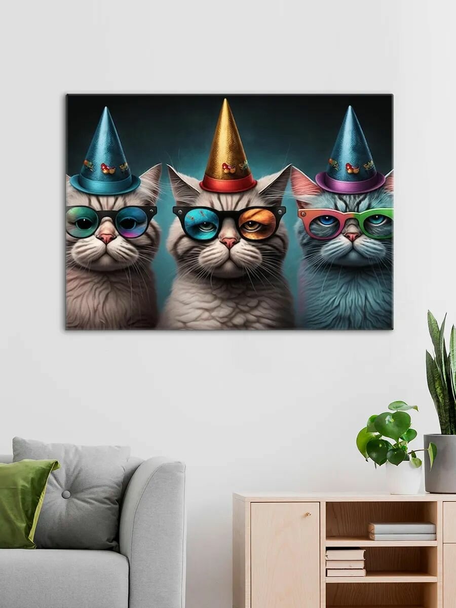 Картина на стену "Коты", 40х30 см