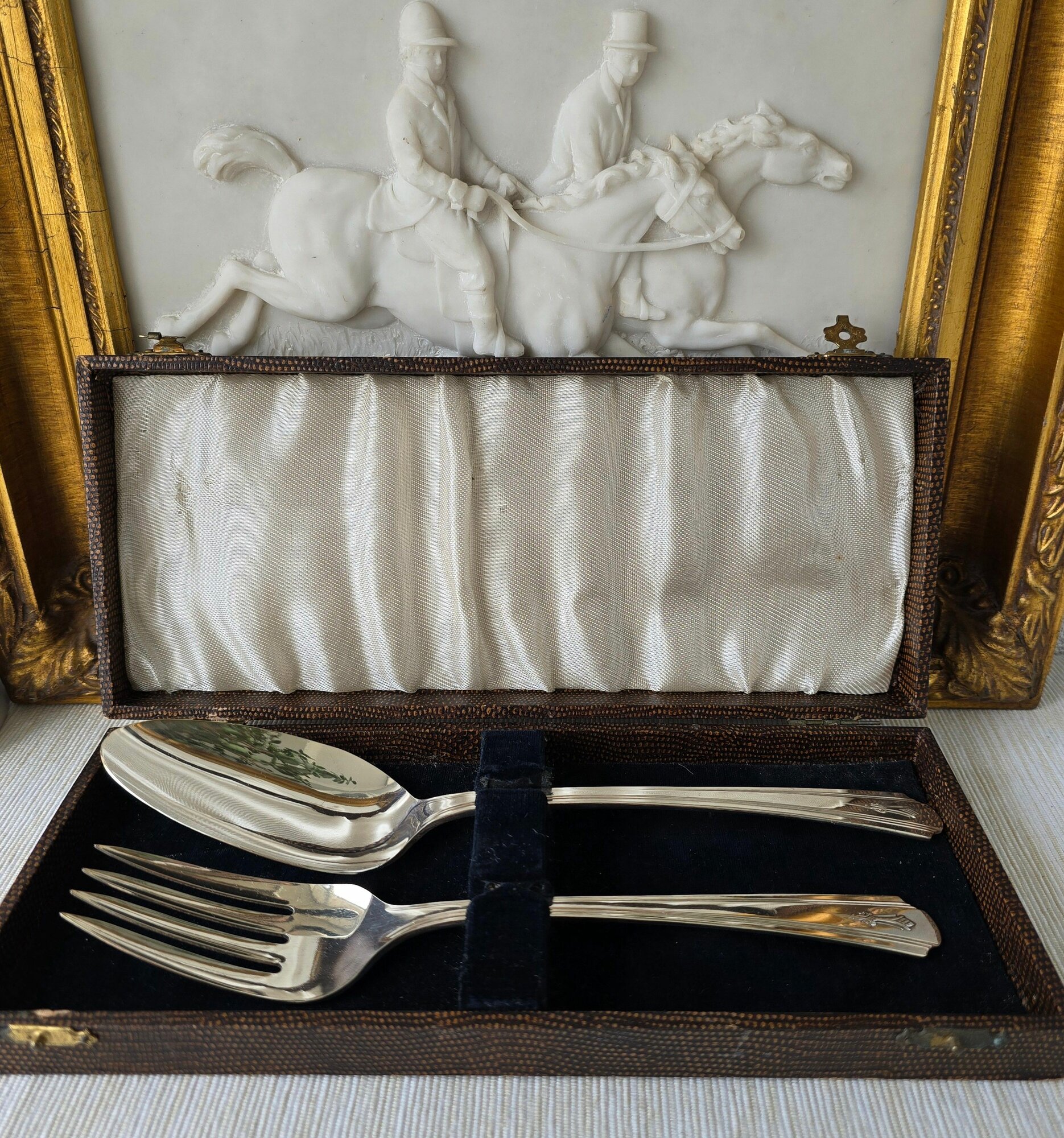 Винтажный набор столовых приборов серебрение