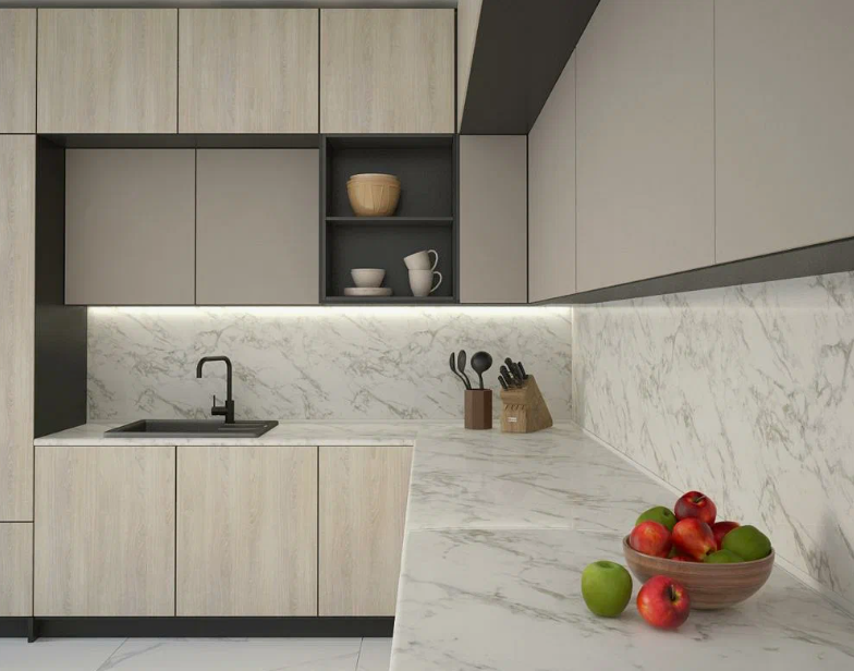 Столешница кедр "Мрамор миланский"1000х600х26мм