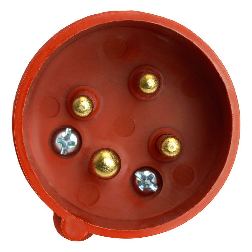 Вилка прямая ST-014 16А 380В 3P+PE IP44, PPG16-014-44, Stekker, цвет /Красный, материал /