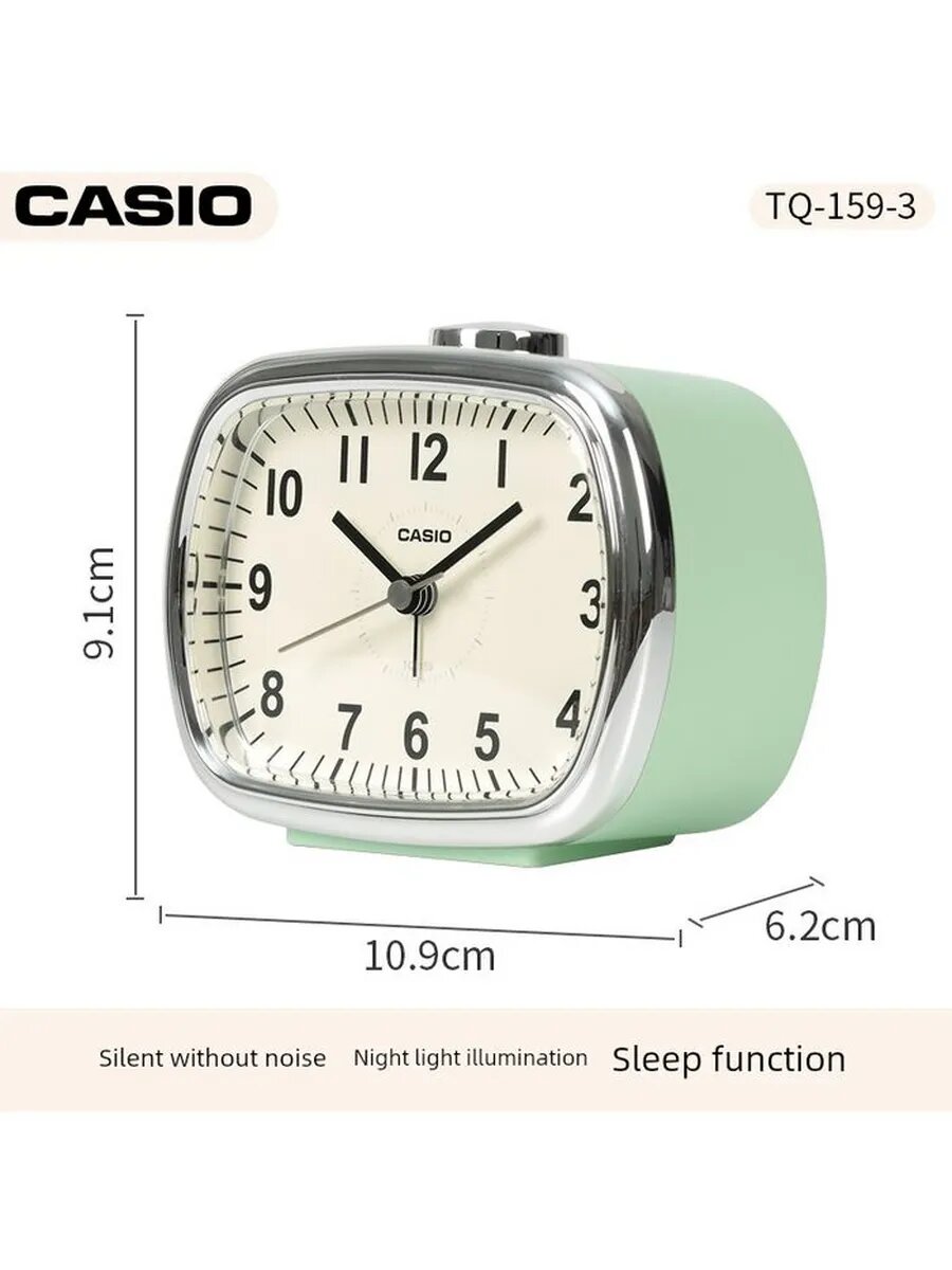 Будильник Casio TQ-159-3PF, японский стиль, мультяшный