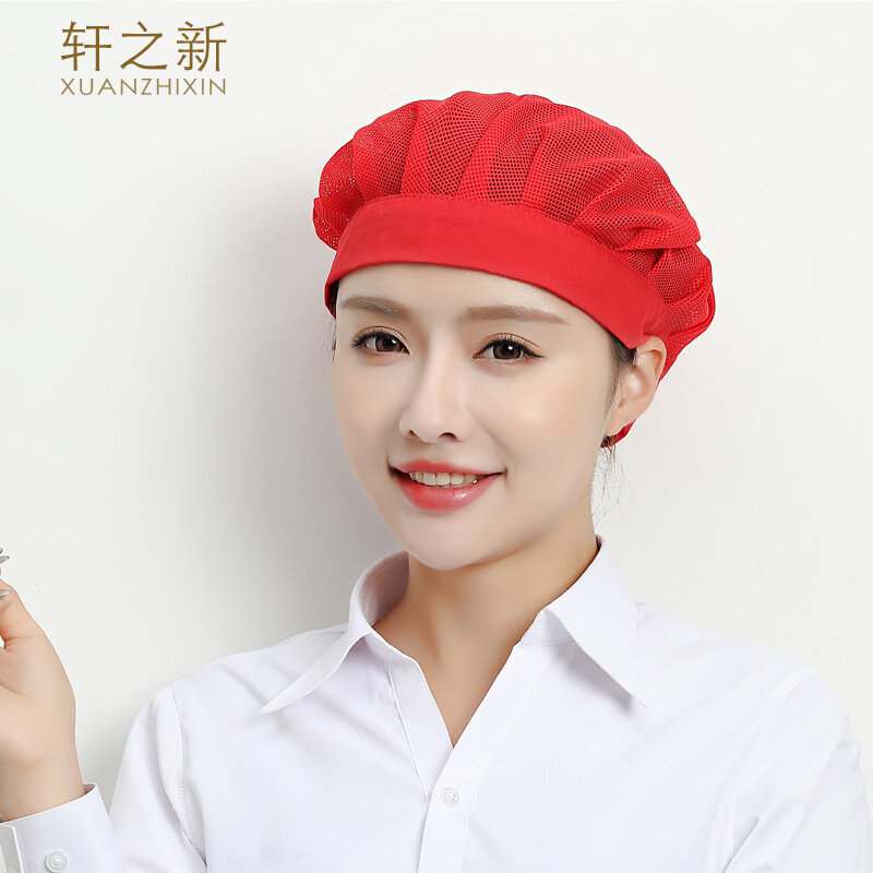 Рабочая шляпа, женская, красная, сетчатая, широкополая