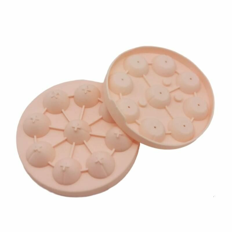 Формы для льда Роза, силиконовый лоток с крышкой в форме персика для напитков, Розовый - Персик