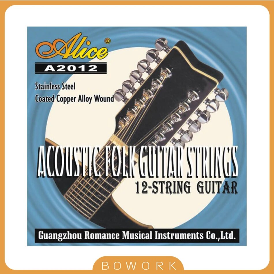 BOWORK Alice 12-струнные гитарные струны из нержавеющей стали
