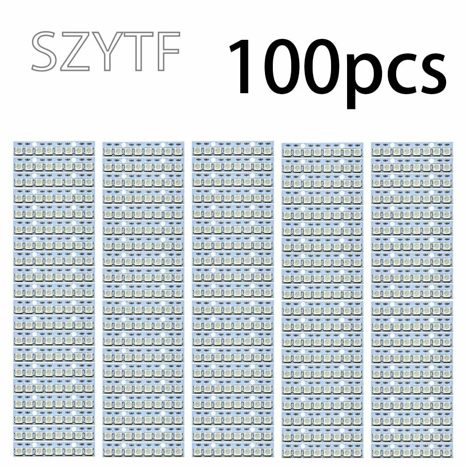 100шт WS2812B RGB светодиодный модуль белый