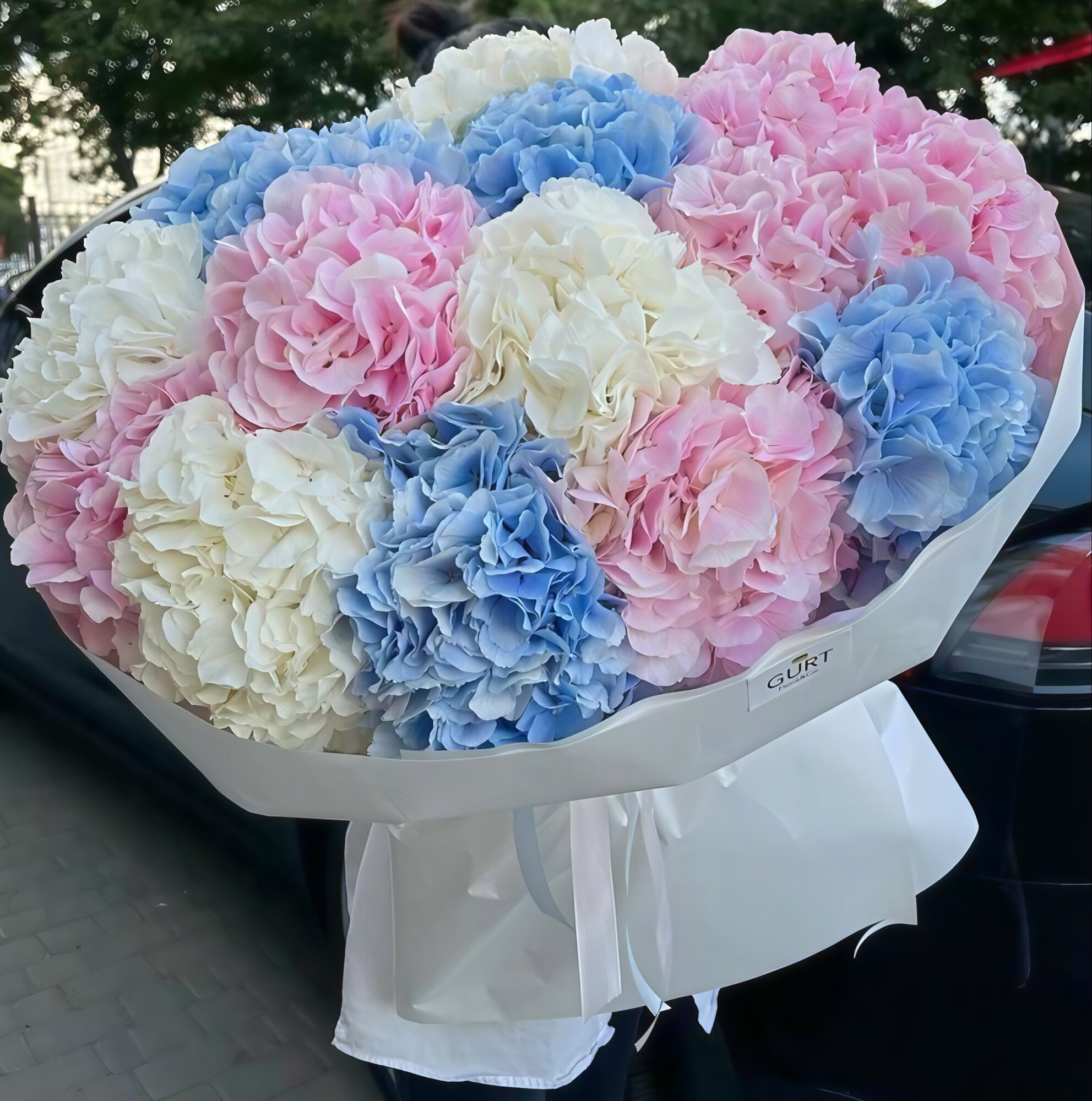 Букет из гортензий 15 шт, красивый букет цветов, шикарный, премиум цветы, премиум букет