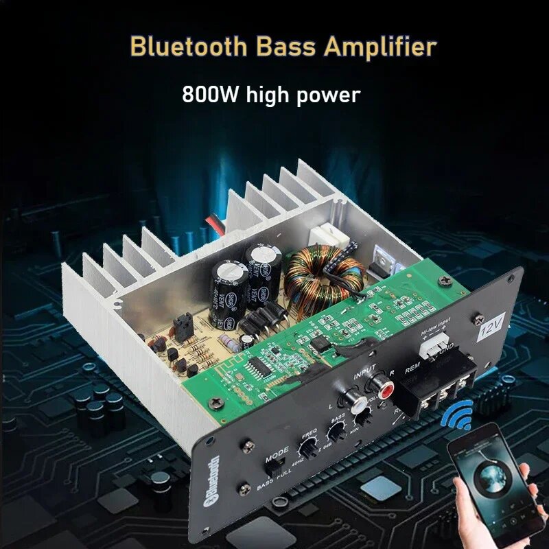 Усилитель ZJMZYM для сабвуфера 12В