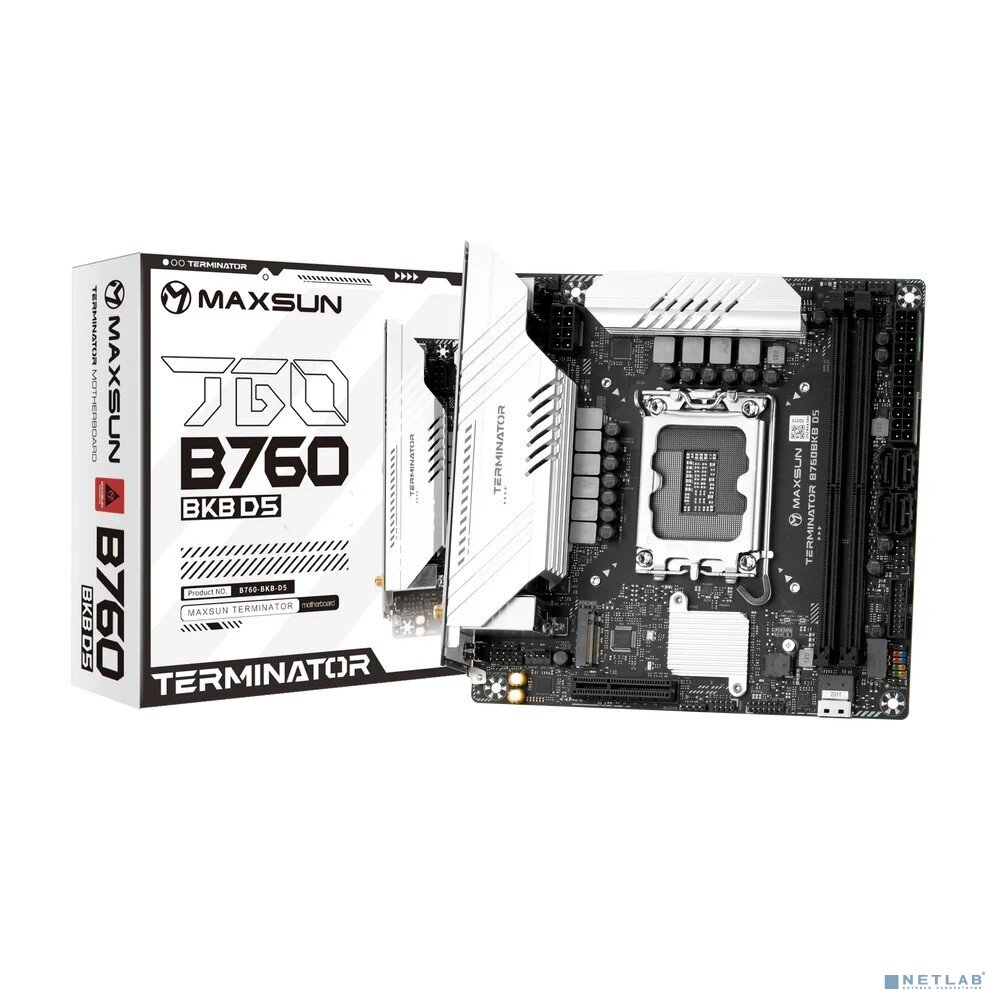 MAXSUN MS-Terminator B760BKB D5 WIFI (Socket 1700, mATX,