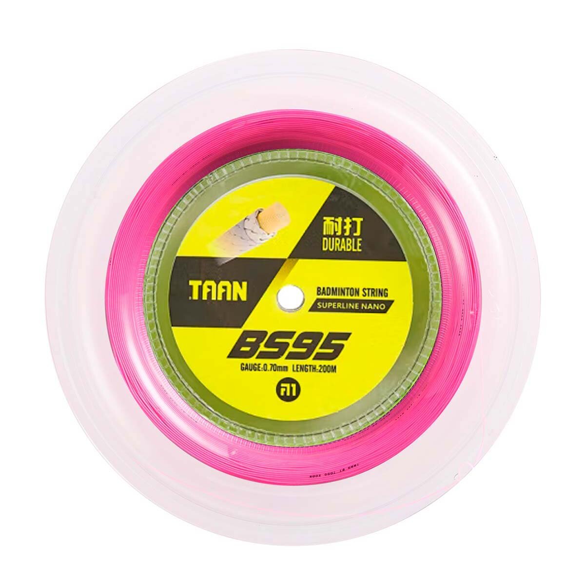 Бадминтонная струна TAAN BS95, розовая, толщина 0,7 мм, длина 200 м