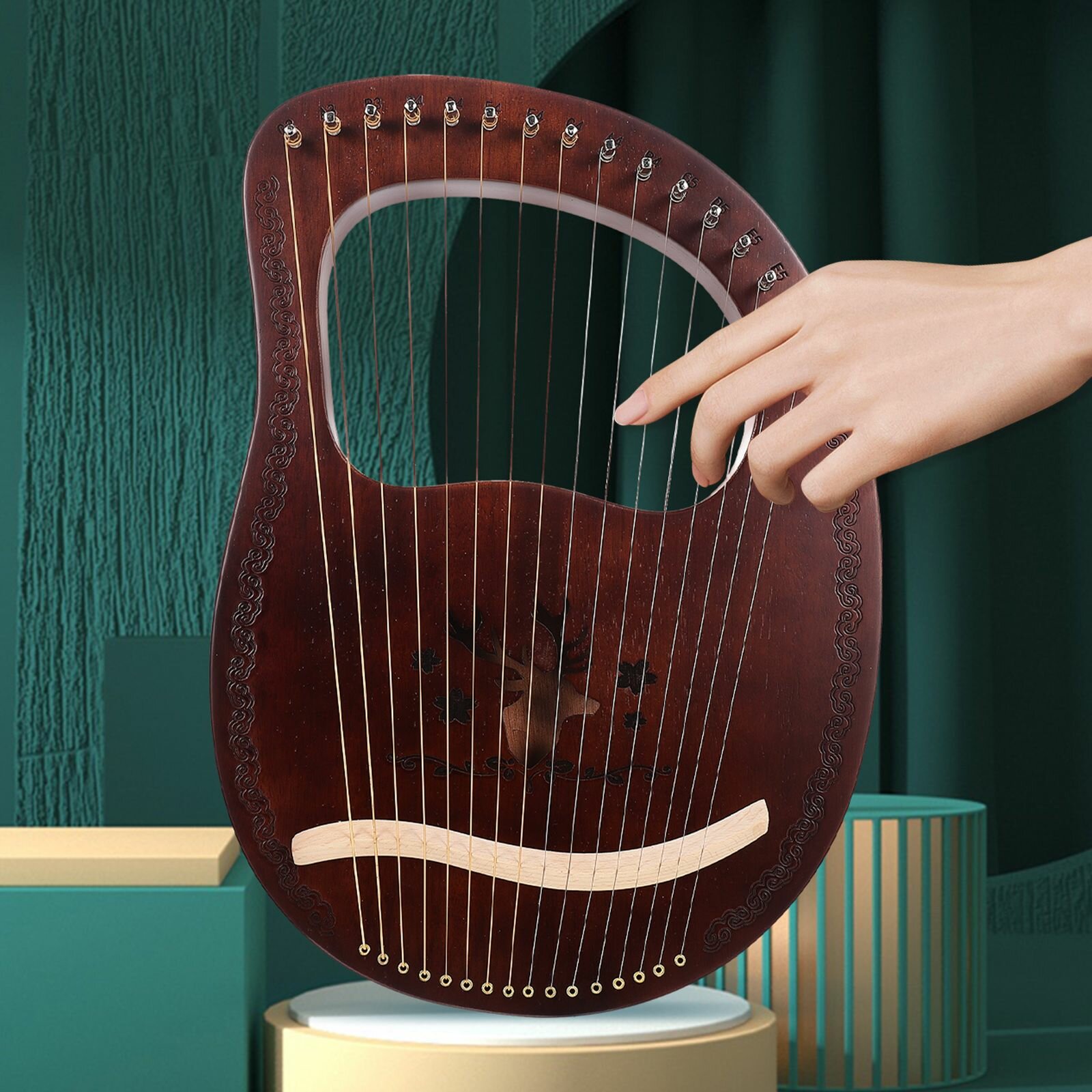 Лютня Гармония, Музыкальный Инструмент из Дерева, 1 Комплект, Классический Стиль, Для Образования и Выступлений