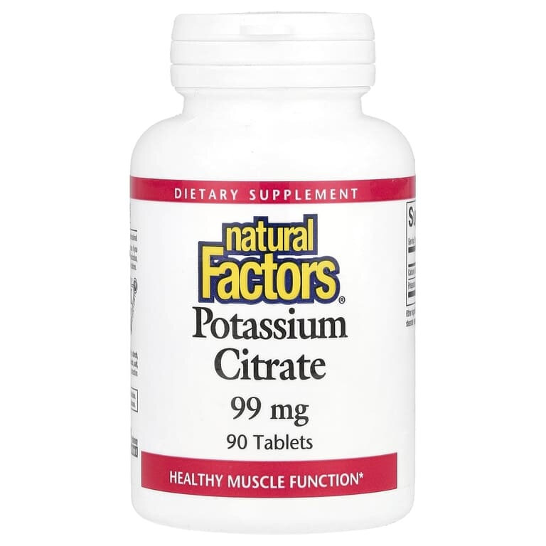 Natural Factors Potassium Citrate, Цитрат калия 99 мг 90 таблеток