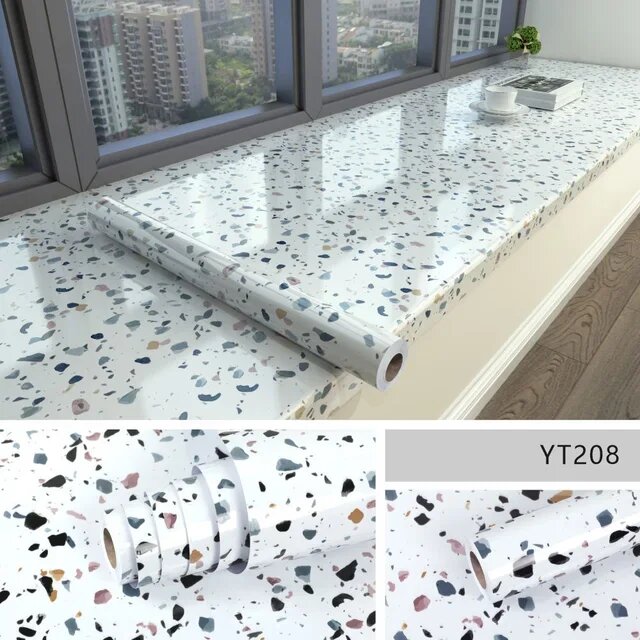 Самоклеящиеся обои терраццо 40x100 см, цвет CS