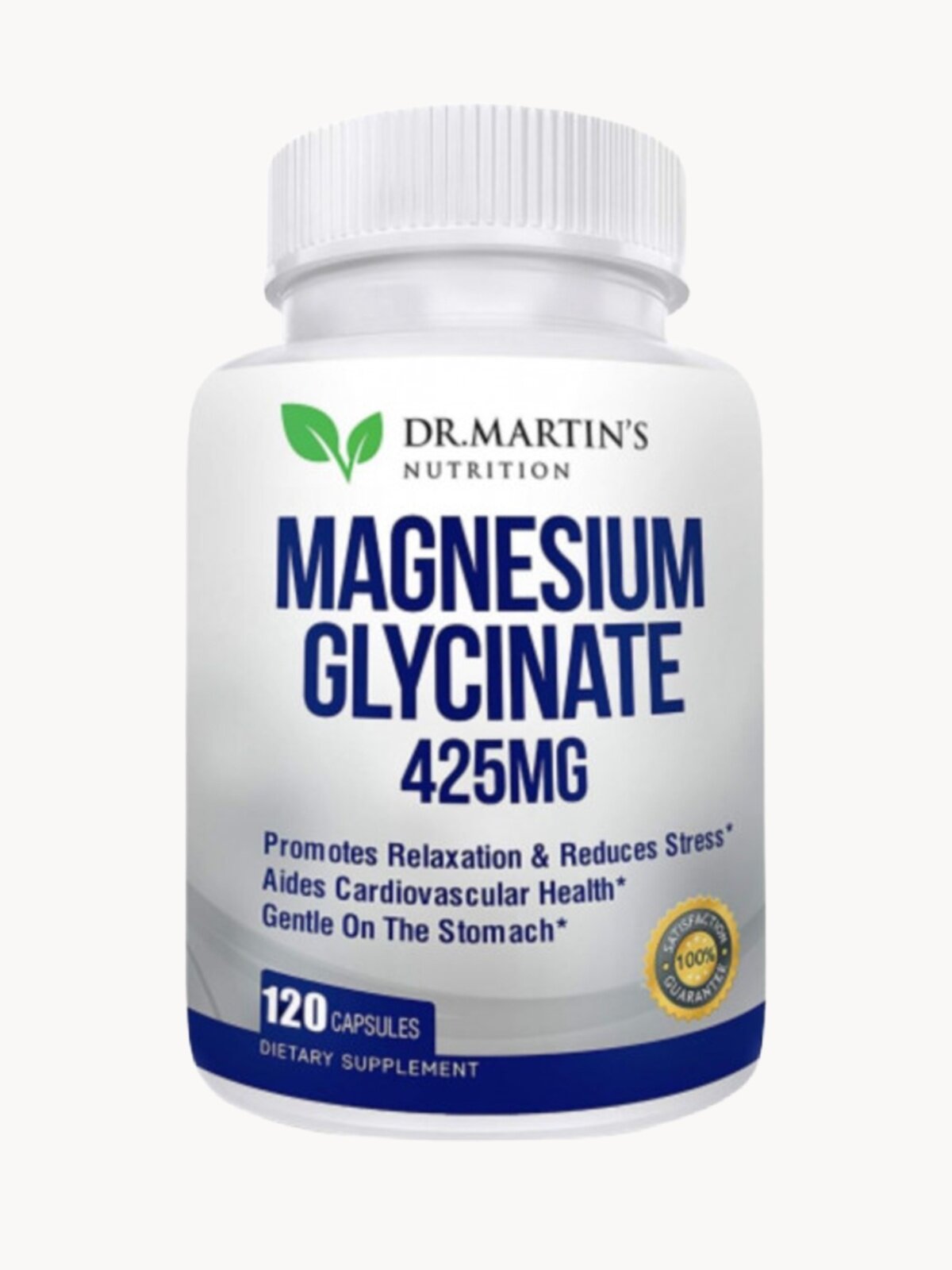 Магний глицинат Dr.Martins 425 мг, 120 капсул, для нервной системы и здоровья