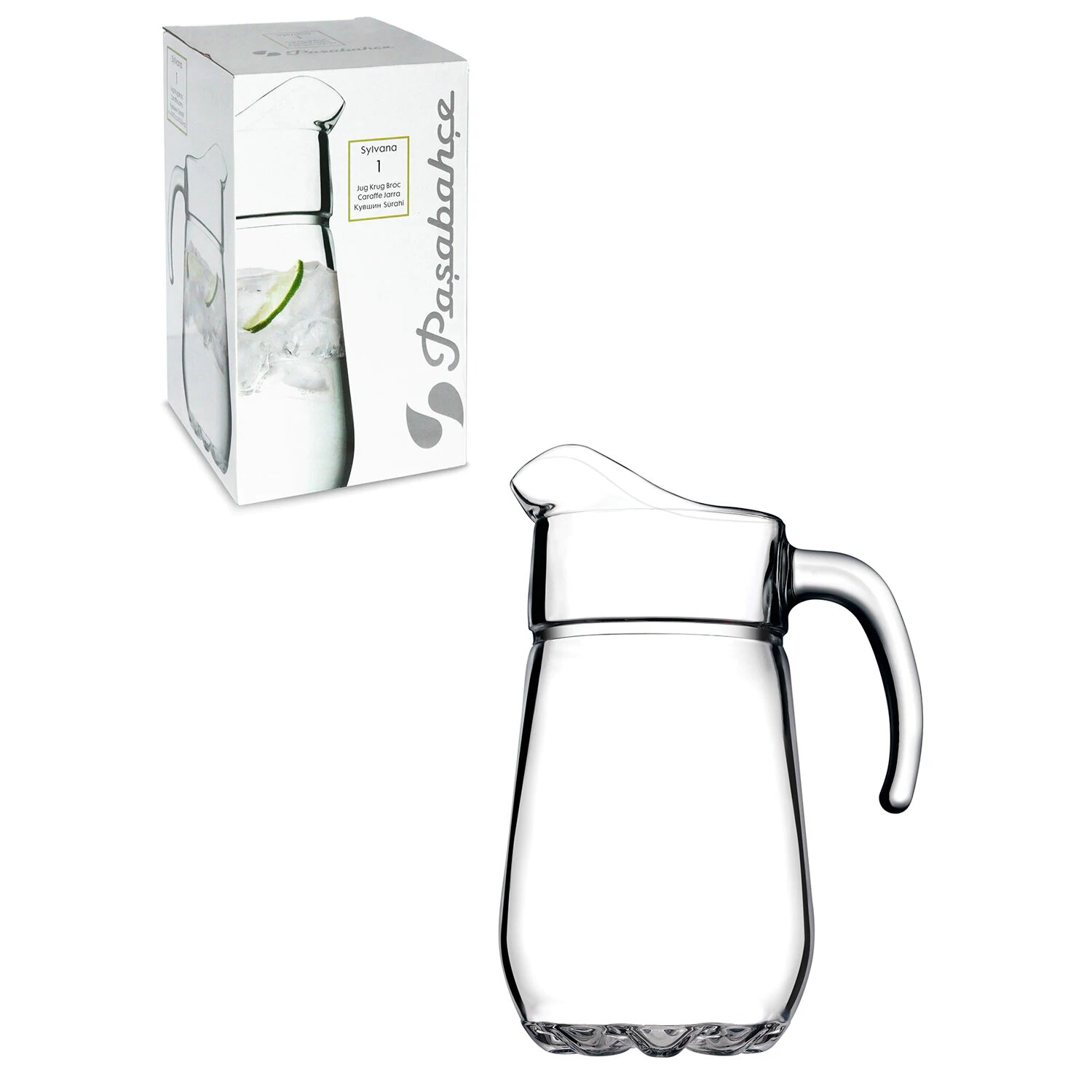 Кувшин прозрачный, объем 1370 мл, фактурное стекло, PASABAHCE "сильвана", фирменная подарочная упаковка, 43334