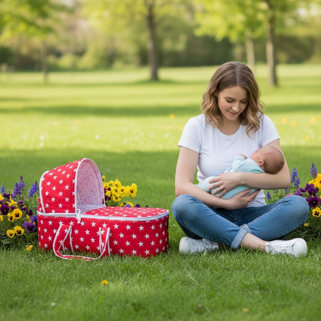 Люлька для новорождённых"Pikate" мягкая c жестким дном.