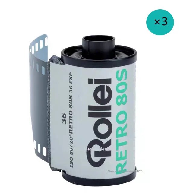 Rollei Retro 80s, 35 мм, Ч/Б пленка, 36 кадров, 3 шт
